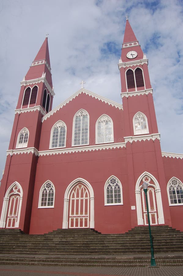 Red metallic church stock image. Image of america, steel - 27310693