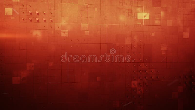 Red Metallic Cubes Abstract 3D Rendering Stock Illustration ...
