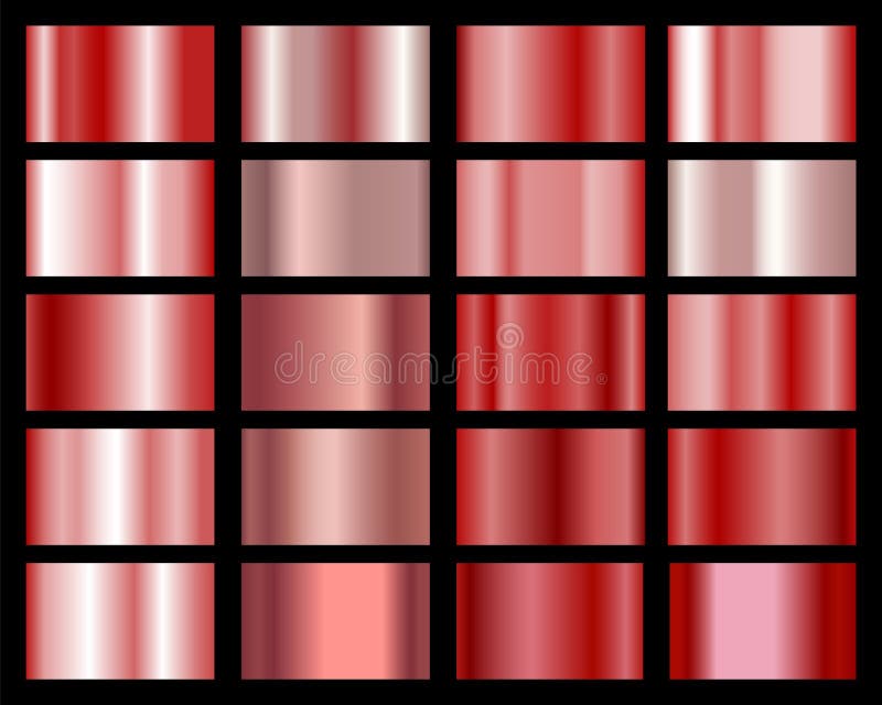 Red Metallic Gradients. Bronze Foil Shine Texture. Vector Foil Template ...