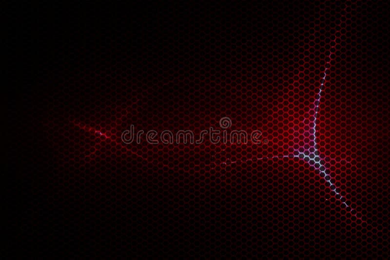 Red Metallic Mesh and Light Stock Illustration - Illustration of ...