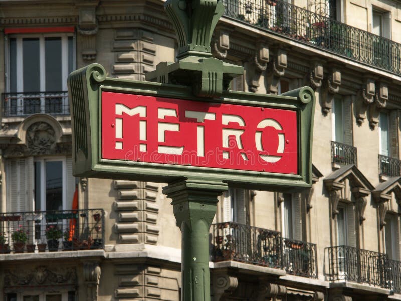 Paris Montmartre Metro Sign Editorial Photography - Image of paris ...