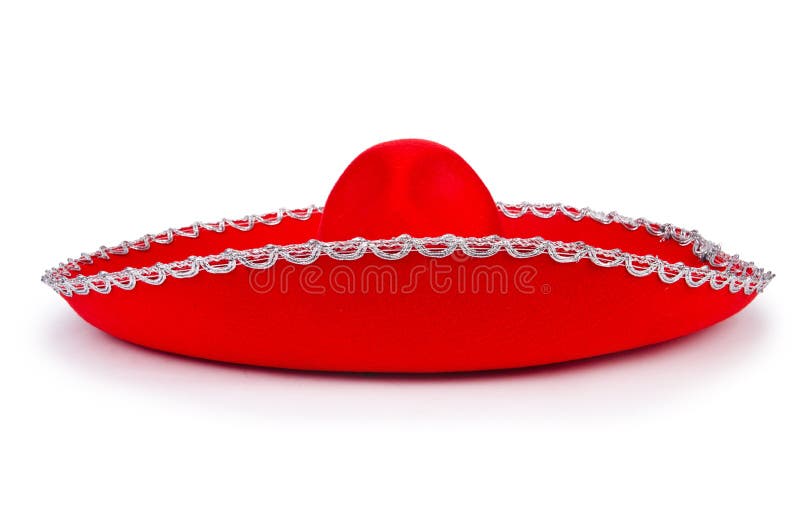 Red sombrero isolated stock image. Image of traditional - 7911521