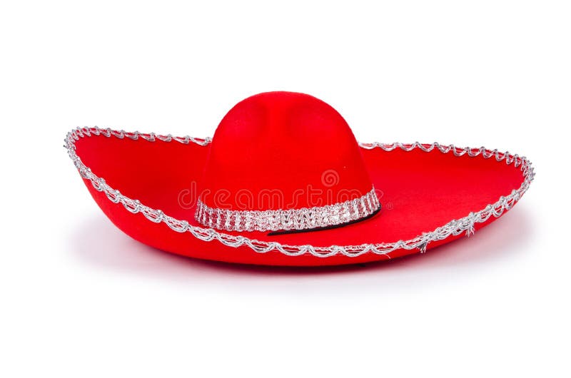 Red mexixan sombrero hat stock image. Image of shade - 38708689