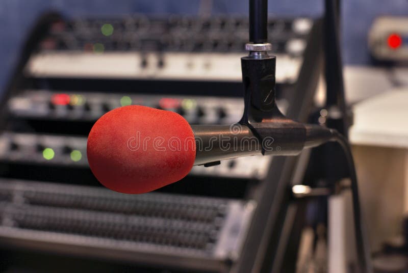 Red microphone stock photo. Image of concert, broadcasting - 2695512