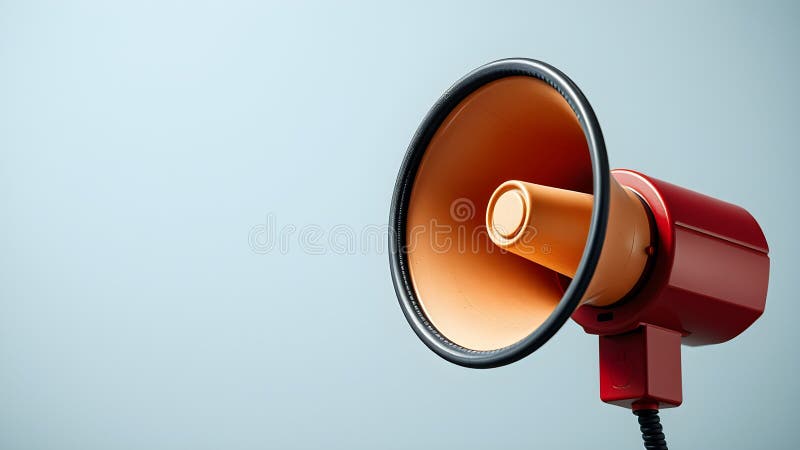 A Red Microphone with a Yellow Cone on Top of it Stock Illustration ...