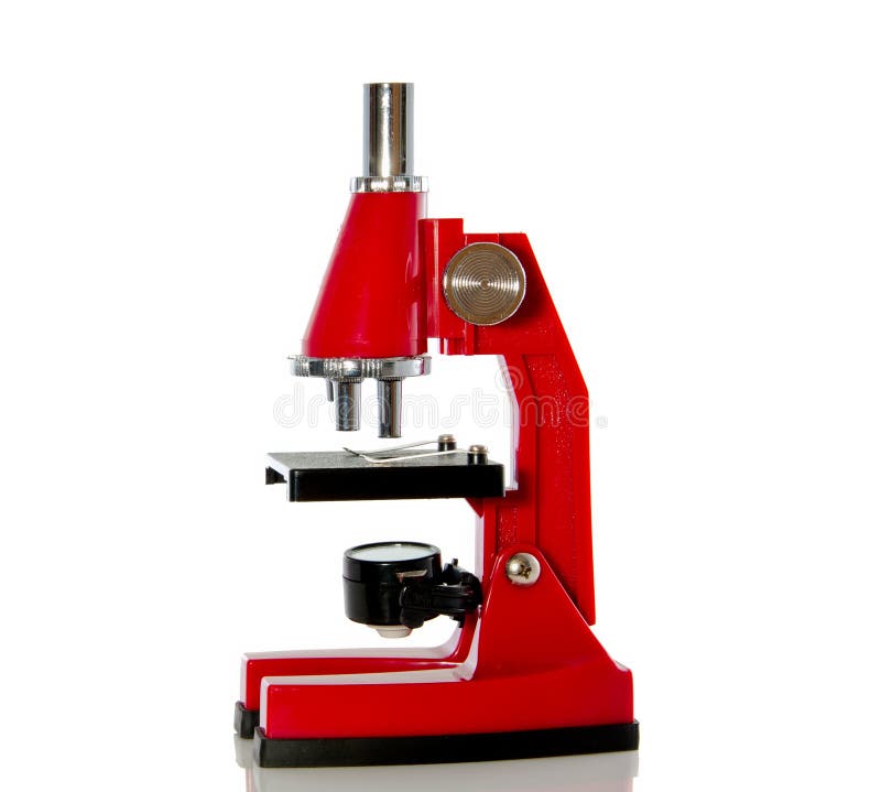 A red microscope stock image. Image of laboratory, discovery - 17517529