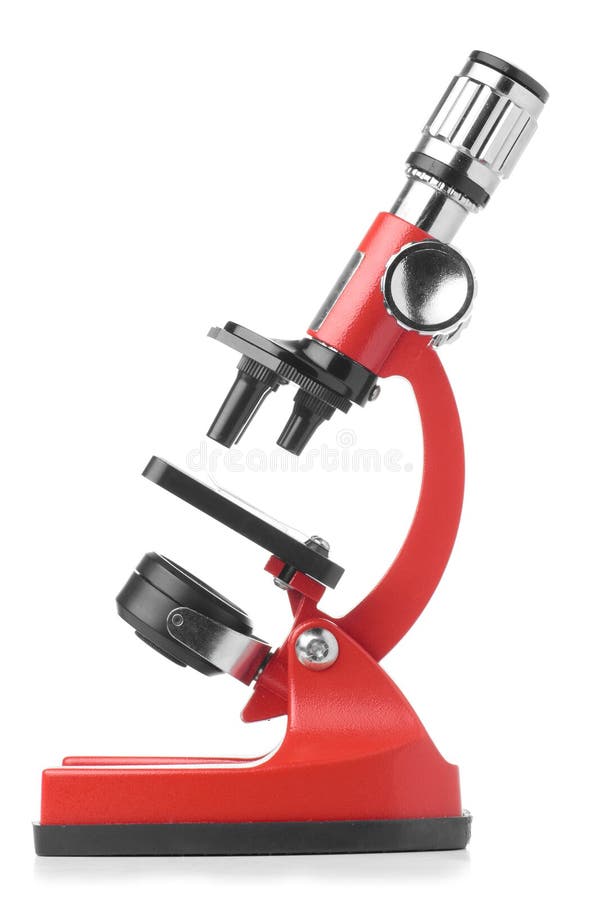 Red Microscope stock photo. Image of technology, education - 11443538