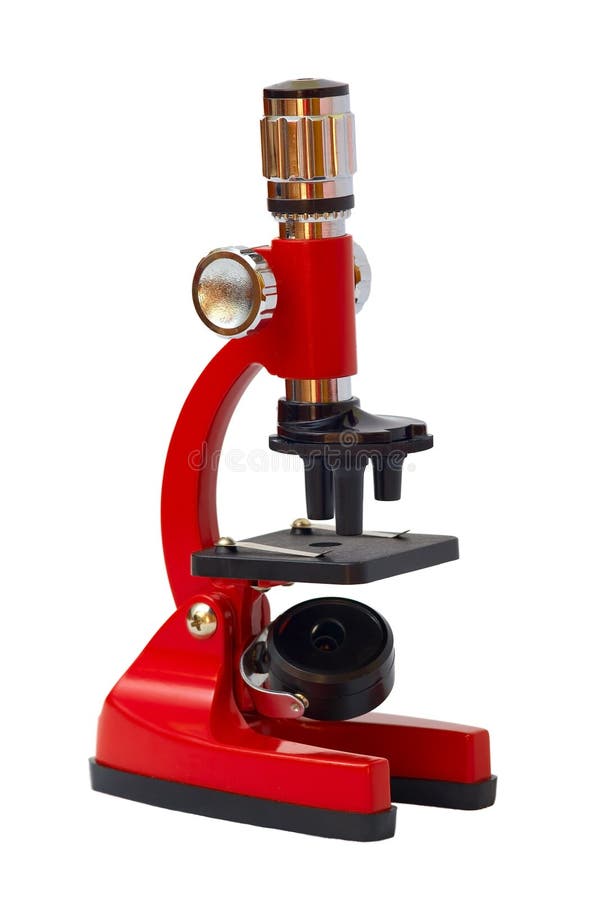 Red Microscope stock photo. Image of technology, education - 11443538