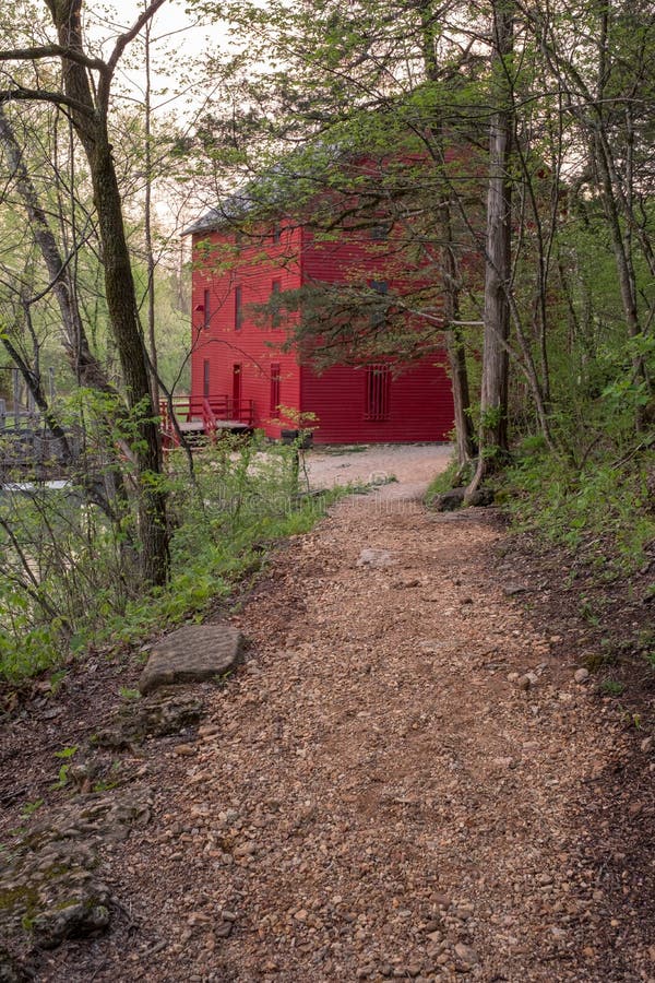 Red Mill Barn at the End of Hiking Trail Stock Photo - Image of ...