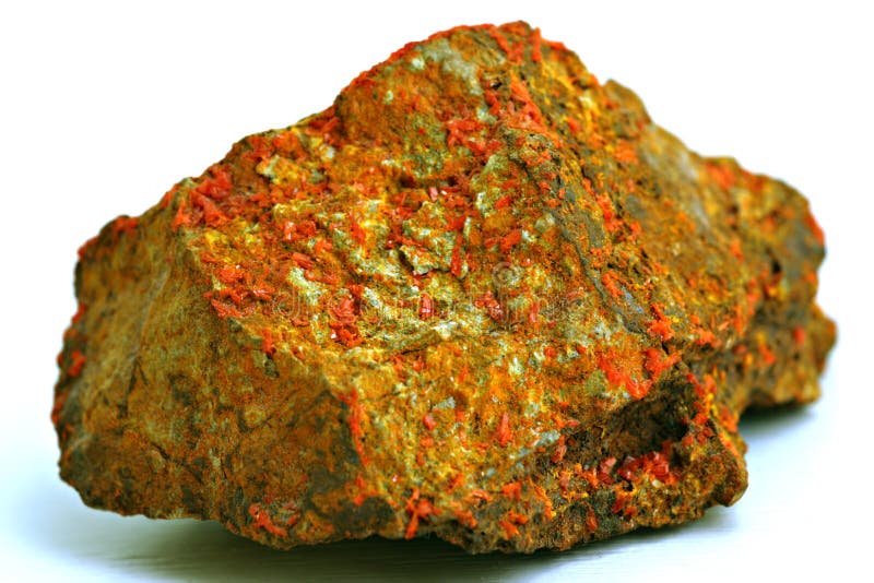 Red mineral stock image. Image of mineral, collection - 3938549