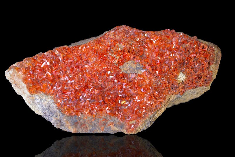 Red Mineral Crocoite Black Background Stock Photos - Free & Royalty ...
