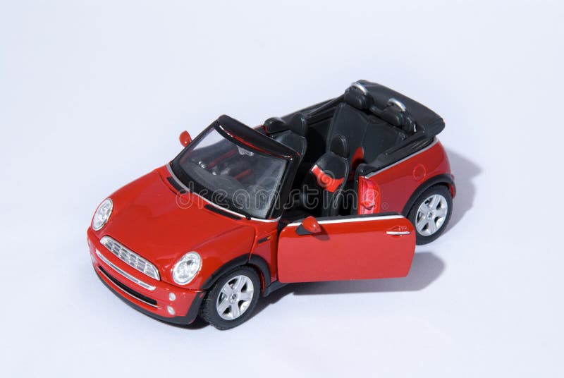 The Small Red Car. Nursery Toy. Stock Photo - Image of wheel, transport ...