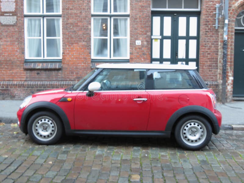 Red Mini Cooper Car 2013 Version in Hamburg Editorial Stock Image ...