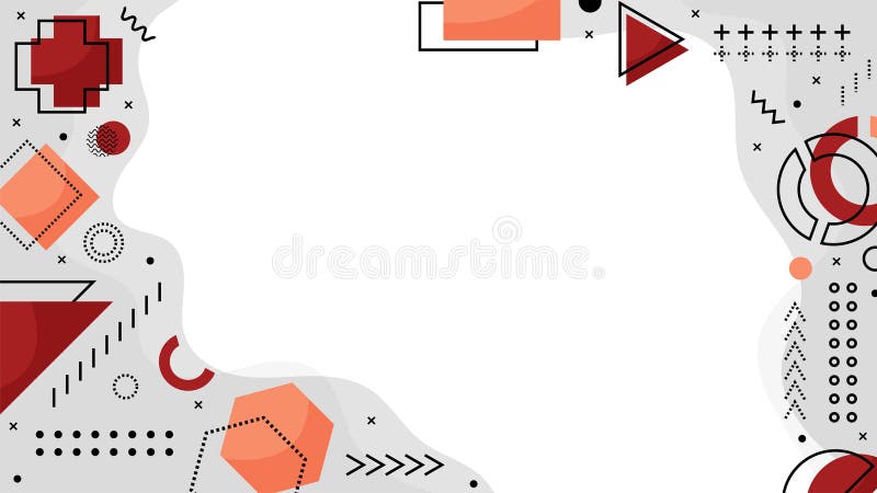 Red Minimal Memphis Background Stock Illustration - Illustration of ...