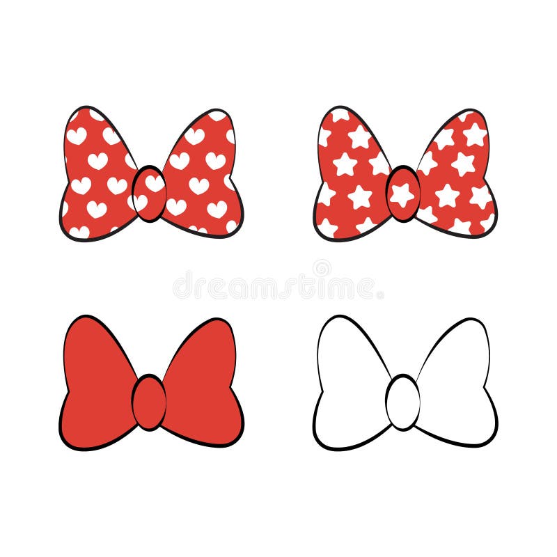 Minnie Mouse Bow Silhouette Template