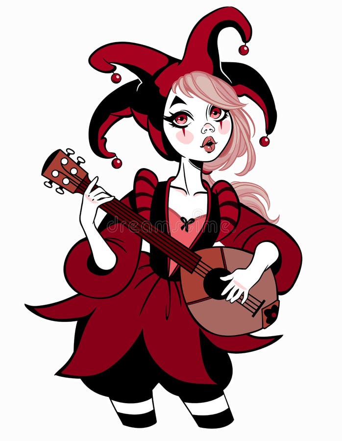 Clown Girl Tattoo Stock Illustrations – 55 Clown Girl Tattoo Stock ...