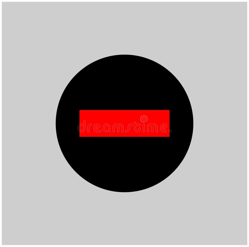 Red Minus Sign Vector Icon. Red Minus Icon Stock Vector - Illustration ...