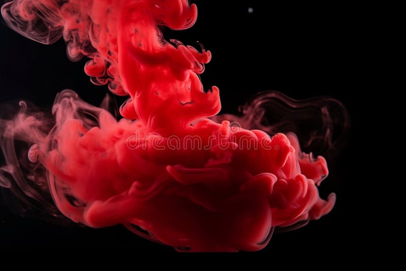 Red Mist on Black Background: AI-Generated Artwork Stock Illustration ...