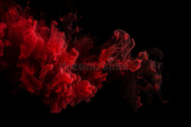 Red Mist on Black Background - AI Generated Photo Stock Image - Image ...