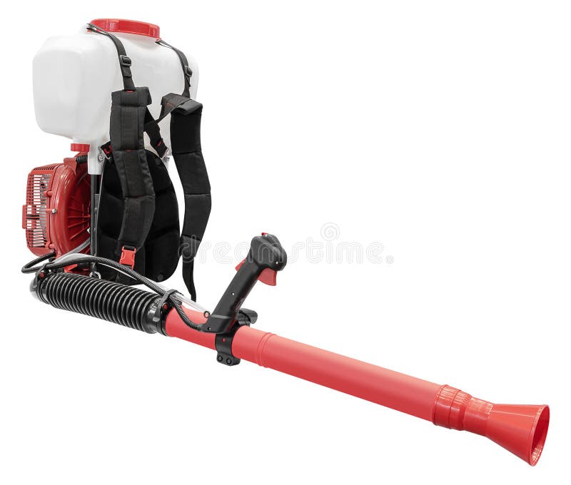 Red Mist Blower 4 Stroke Engine Isolated on White Background with ...