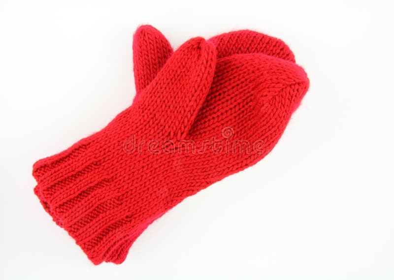 Red mittens stock photo. Image of knitted, vivid, bright - 17160892