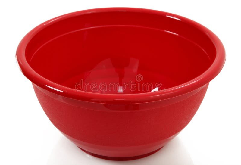 Red Mixing Bowl stock image. Image of isolated, utensil - 16327531