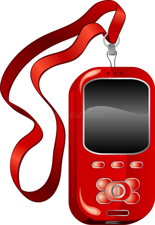 Red mobile phone stock vector. Illustration of touch - 13252247