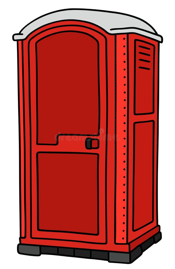 Red mobile toilet stock vector. Illustration of plastic - 93791376