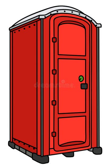 Red mobile toilet stock vector. Illustration of booth - 94667162
