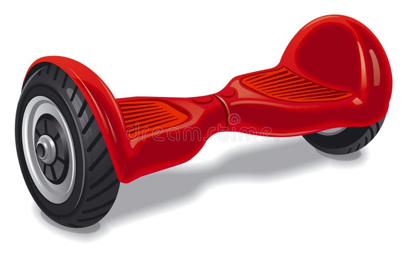 Red modern gyroboard stock illustration. Illustration of hoverboard ...