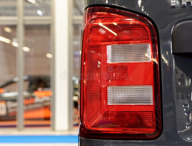 Modern and Stylish Red Rear Headlight Stock Image - Image of class ...