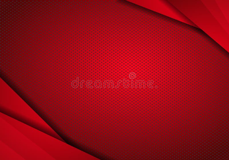 Red Modern Technology Design Background with Dots Texture. Vector ...