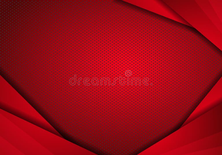 Red Modern Technology Design Background with Dots Texture. Vector ...