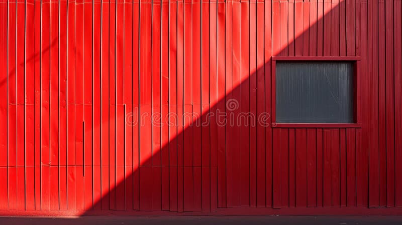 Red Modern Wall Dramatic Sunlight Window Stock Photos - Free & Royalty ...