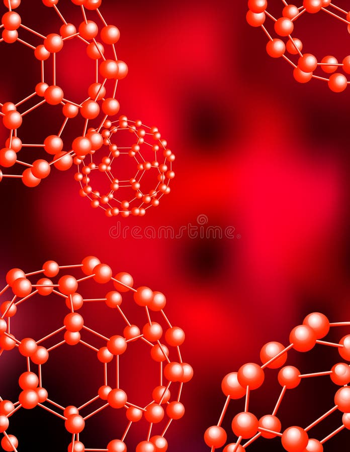 Red molecule background stock vector. Illustration of design - 13023828