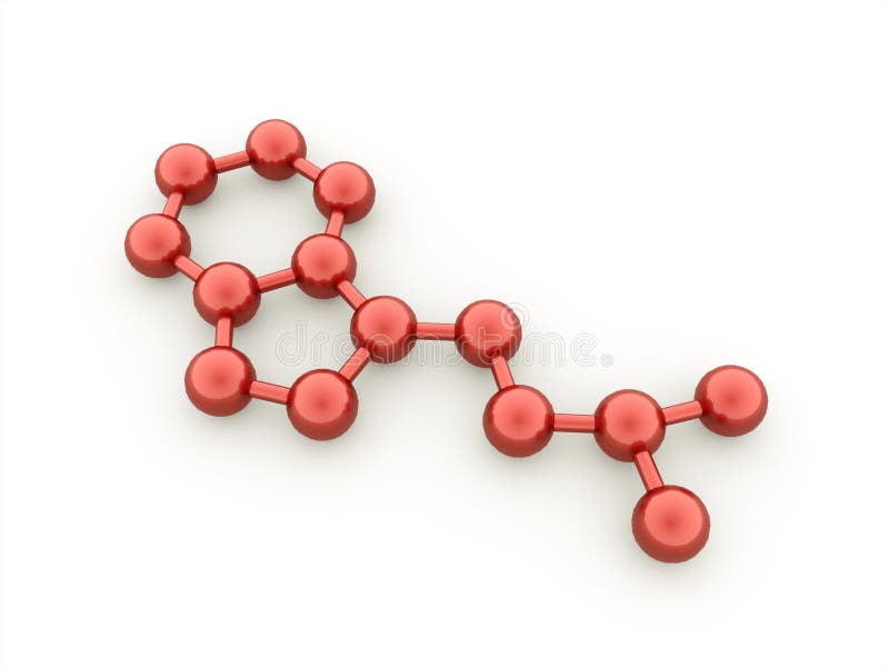 Molecule Concept Rendered on White Stock Illustration - Illustration of ...