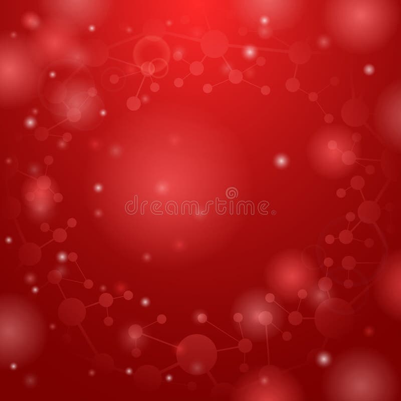 Red molecules background stock vector. Illustration of abstract - 43200607