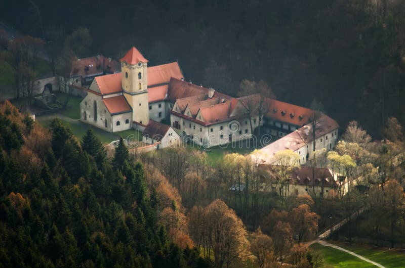 Red Monastery stock photo. Image of architecture, korony - 93371536