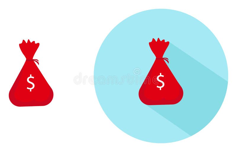 Red Money Bag ,illustration, Vector Stock Vector - Illustration of ...