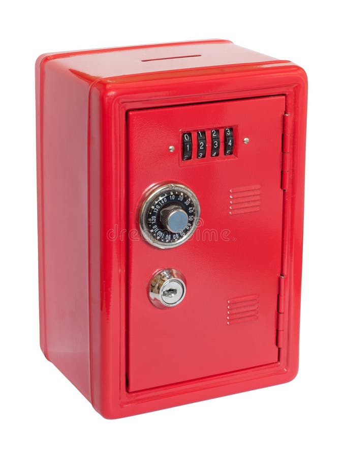 Red moneybox safe stock photo. Image of password, code - 16239290