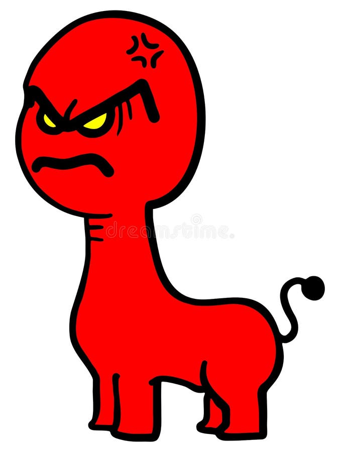 Red monster stock vector. Illustration of children, panic - 35849348