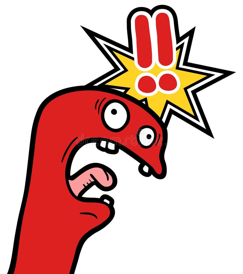 Red monster stock vector. Illustration of icon, alarm - 36472089