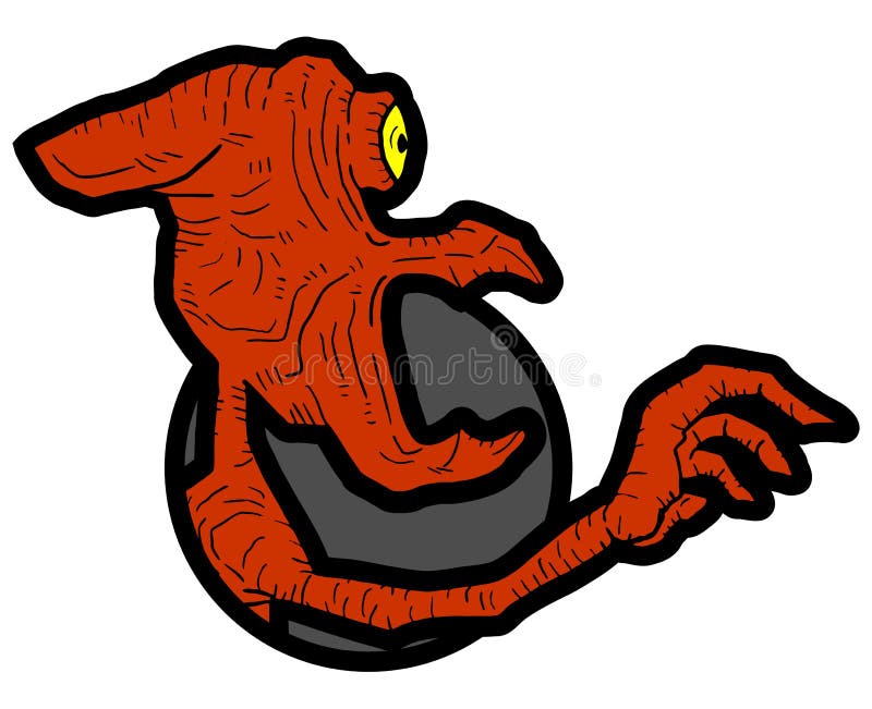 Red monster stock vector. Illustration of beast, colorful - 44771644