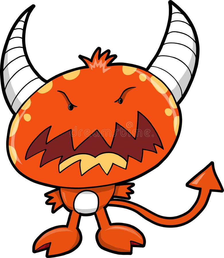 Monster Devil Vector Illustration Stock Vector - Illustration of alien ...