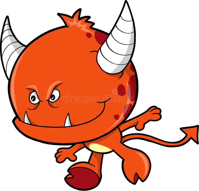 Red Monster Devil Vector stock vector. Illustration of character - 9231338