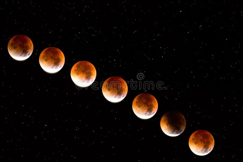 Moon Eclipse - Planet Red Blood Stock Photo - Image of planet, moon ...