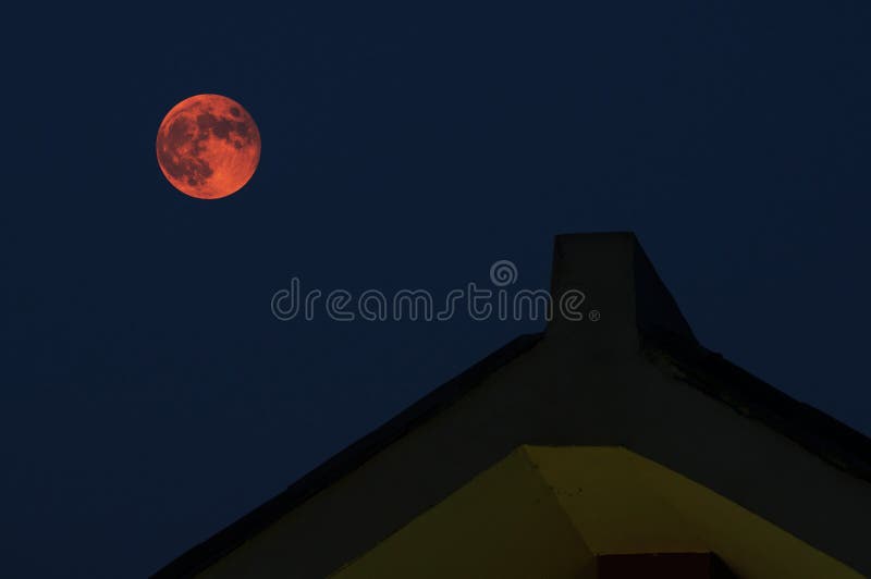 Red Moon in Lunar Eclipse stock photo. Image of heavenly - 45416726