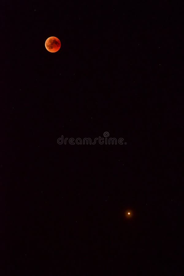 The red moon and mars stock photo. Image of astro, full - 165022872