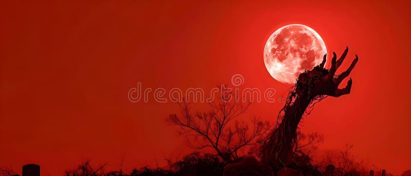 Red Moon Resurrection. Concept Ancient Rituals, Blood Sacrifice, Lunar ...