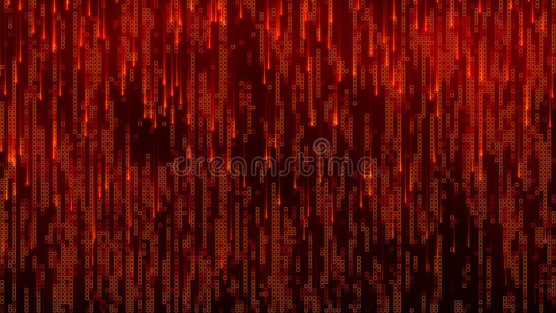 Red Mosaic Background in Technology Concept. Abstract Red LED Squares ...